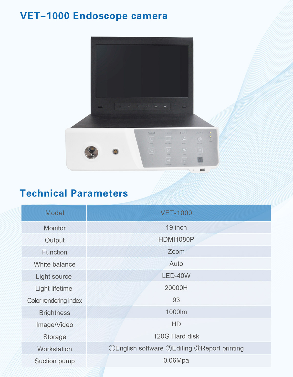 VET-1000 Veterinary Video Endoscopy system